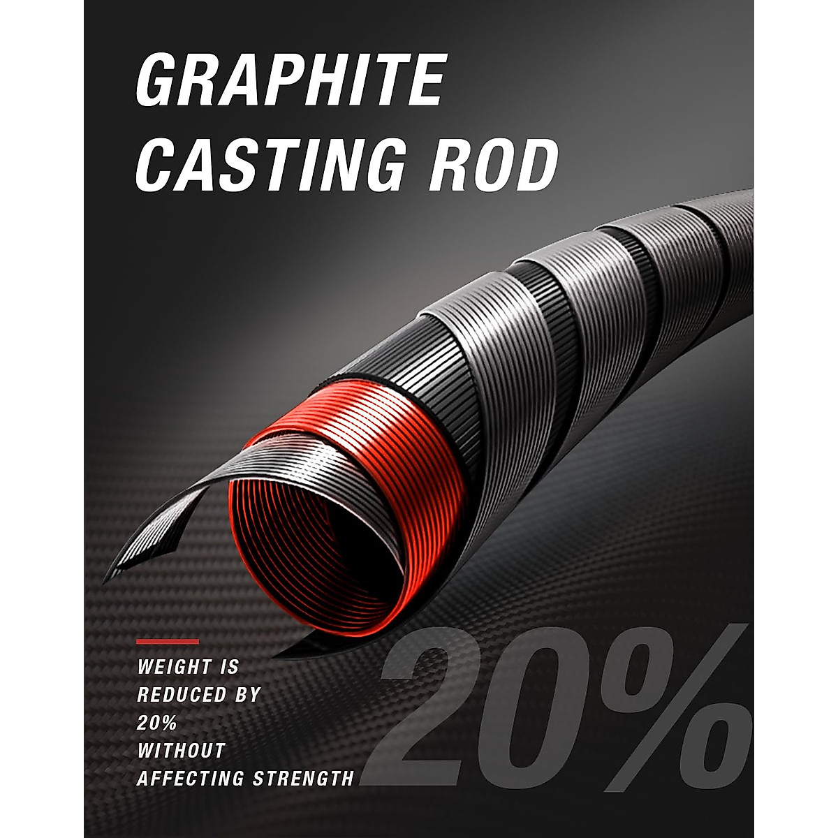 Ghosthorn Graphite Fishing Rod and Reel Combo, Bait Casting Telescoping Fishing Pole Collapsible Portable Travel Kit with Carrier Bag for Freshwater Fishing Gift for Men Women