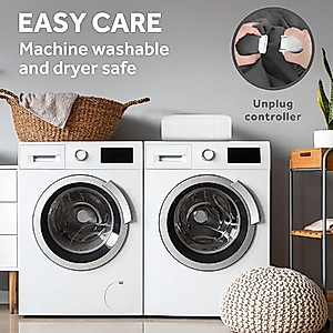 Sunbeam Polyester Wi-Fi Connected Mattress Pad, Electric Blanket, 10 Heat Settings, Queen Size