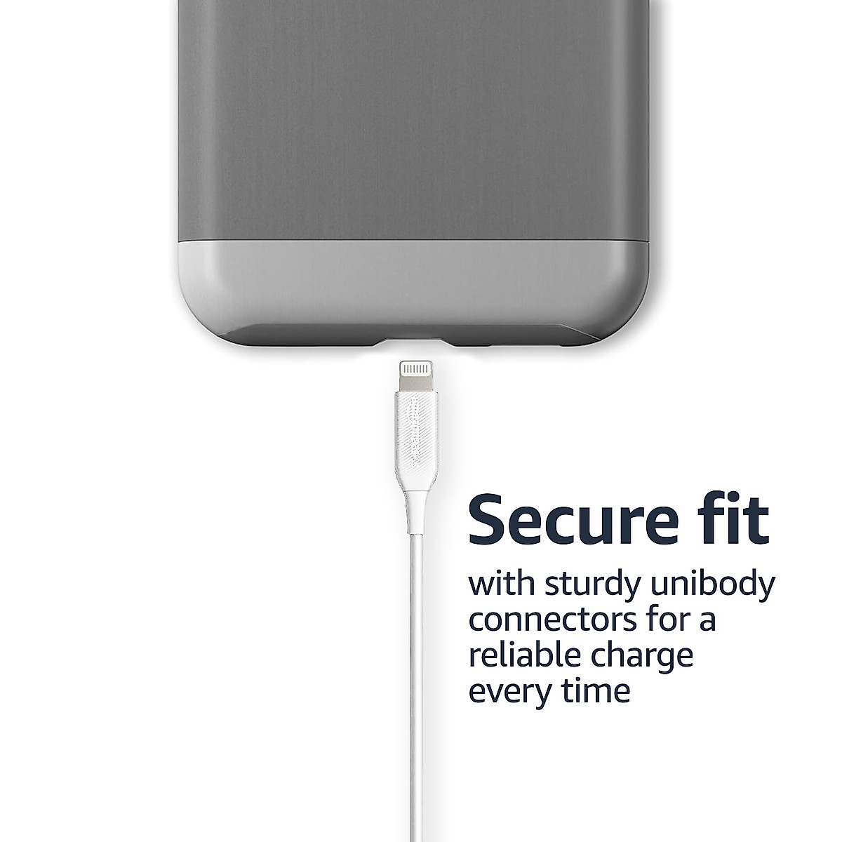 Amazon Basics 2-Pack USB-A to Lightning ABS Charger Cable, MFi Certified Charger for Apple iPhone 14 13 12 11 X Xs Pro, Pro Max, Plus, iPad, 6 Foot, White