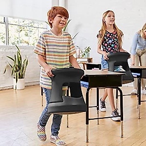 ECR4Kids Storage Wobble Stool, 15in Seat Height, Active Seating, Black