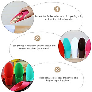 Happyyami 5pcs Gardening Shovel Tools Succulent Plants Scoop Bonsai Soil Scoop Plant Soil Scoop Bonsai Tool Garden Bucket Scoop Bonsai Bucket Scoop Bucket Shovel Potting Plastic