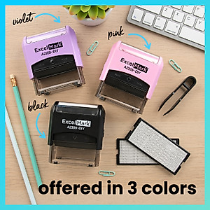 ExcelMark Self-Inking Do It Yourself Stamp Kit - A2359-DIY - Black Ink