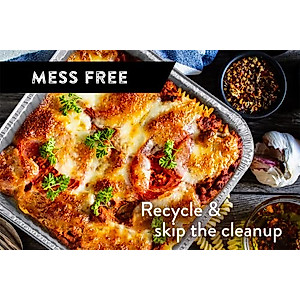 DOBI 8x8 Aluminum Pans (30 Pack) - Disposable 8 Inch Square Foil Baking Pans. Durable Standard-Size Tins for Cakes, Brownies and Casseroles