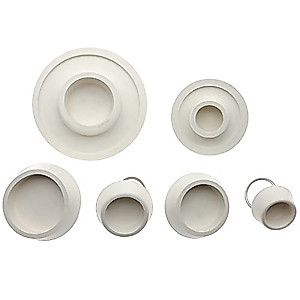 6 Pcs Drain Stopper Sink Stopper Drain Plug with Pull Ring for Bathtub, Kitchen, Bathroom and Laundry Sink [FDXGYH, 6 Different Sizes, White]