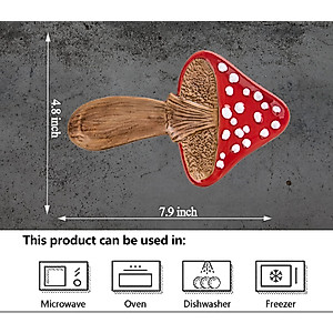 Spoon Rest Spoon Holder For Stove Top Cute Mushroom Spoon Rest For Kitchen Counter Ceramic Spatula Holder Utensil Rest