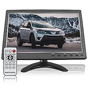 OSCY 10.1 inch HD 1024x600 Monitor, HDMI Monitor, Small Monitor, with AV VGA BNC USB HDMI Input, Touch Keys, Built-in Speakers, Remote Control for Raspberry Pi PC
