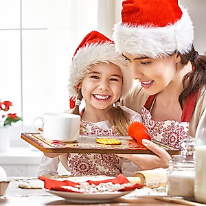 Santa Cookie Plate Dear Santa Christmas Cookies Plate Christmas Treat Santa Tray Wooden Tray Plate Platter Mat Wood Plates Christmas Decorations for Kids Christmas Supplies (Chic Rectangular)