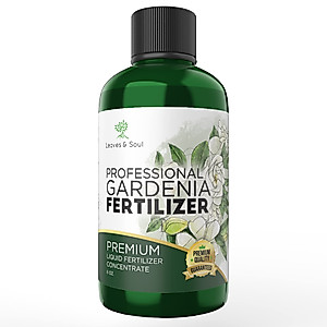 Professional Liquid Gardenia Plant Fertilizer | 3-1-2 Concentrate for Flowering Plants | Multi-Purpose Blend & Gardening Supplies | 8 oz Bottle