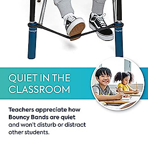 The Original Bouncy Bands® for Desks (Blue) - Children Love Bouncing Their Feet and Feeling The Tension to Relieve Their Anxiety, Hyperactivity, Frustration, or Boredom
