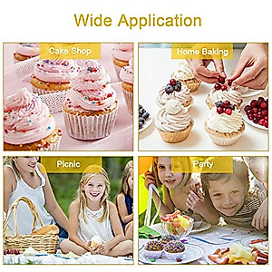 30 Pack Plastic Cupcake Boxes, 2 Compartment Clear Cupcake Containers,Stack-able Disposable Cake Cupcake Carry Boxes for Cupcakes, Muffins