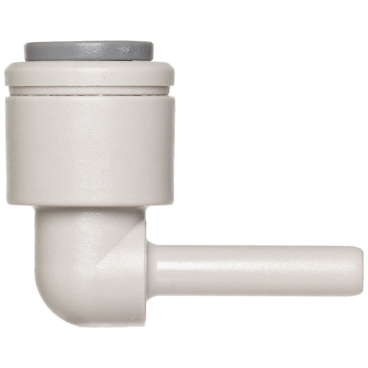 John Guest Acetal Copolymer Tube Fitting, Plug-In 90 Degree Elbow, 3/8" Tube OD x 3/8" Stem OD (Pack of 10)