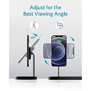 Anker Wireless Charging Station & 20W Charger, 533 Magnetic Wireless Charger (3-in-1 Stand), 5ft USB-C Cable, For iPhone 14 Series, AirPods 3/2/Pro, Apple Watch 1-6 (Watch Cable Not Included)