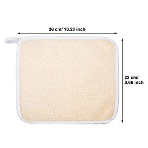 15 Packs Exfoliating Face Body Wash Cloths Towel Two Side Soft Weave Bath Cloth Exfoliating Scrubbing Massage Bath Cloth for Women and Man (White Edge)