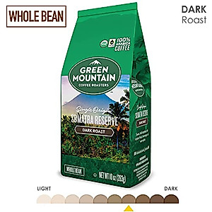 Green Mountain Coffee Roasters, Fair Trade Certified™ Organic, Sumatra Reserve, Whole Bean Coffee, Dark Roast, Bagged 10oz.