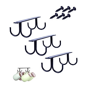 YQBOOM Mug Rack Under Cabinet 12 Hooks Coffee Mug Hooks Simple Coffee Mug Organizer Cup Hanger for Bar Kitchen Utensils Display