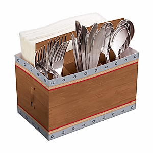 Western Party Utensil Caddy, 7" x 7.5" x 4.25"