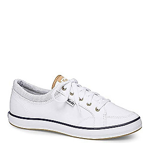Keds Center Lace Up, Sneaker Womens, White Chambray, 7 Medium