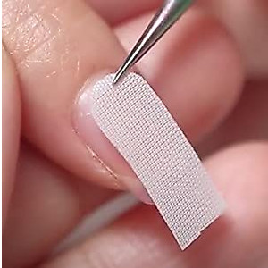 SHEBA NAILS Silk Nail Wrap Self-Adhesive Pre Cut Fingers - White, 70 Finger Tabs