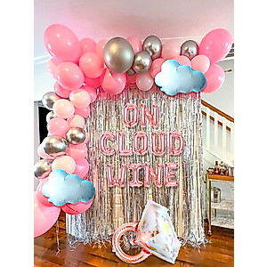 LaVenty Rose Gold On Cloud Wine Bachelorette Decorations Bubbly Bar Banner Mimosa Bar Decorations Vino Bachelorette Party Rose Bridal Shower Decorations