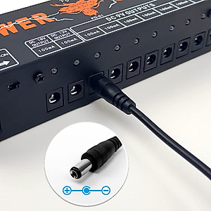 pigtone 60CM Guitar Effect Pedal Cable Power Supply 2.1 mm Cord (8 Pack)