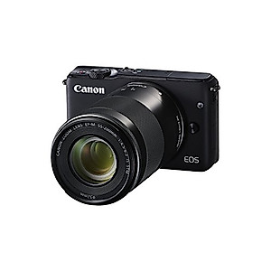 Canon EOS M10 Mirrorless Camera Kit EF-M 15-45mm f/3.5-6.3 and EF-M 55-200mm f/4.5-6.3 Image Stabilization STM Lenses (Black)