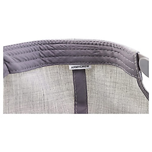 Armycrew Oversized 2XL Structured Flatbill Snapback Cap for Big Heads - Heather Grey - 2XL