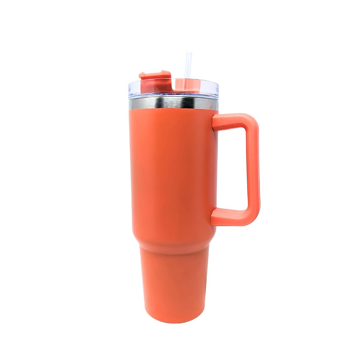 FTB Creative 40oz Insulated Journey Tumbler Mug, Double Wall Stainless Steel, with Lid and Straw (Tuscan Terracotta)