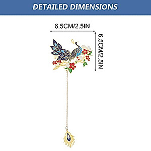 Bookmark Page Metal Marker Book Bookmarks Hollow Clips Bookmarker Delicate Copper Exquisite Peafowl for Boys Girls Gift