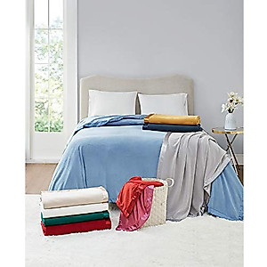 Martha Stewart Easy Care Soft Fleece Blanket (King, Gray)