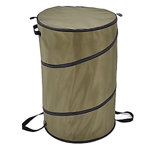 Atyhao 113L Collapsible Trash Can 30 Gallon Recycling Large Leaf Garbage Bag with 4 Handles
