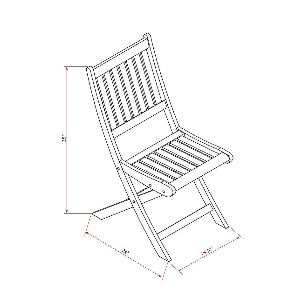 East West Furniture AEDK7CWNA 7 Piece Patio Bistro Dining Furniture Set Consist of a Rectangle Outdoor Acacia Wood Table and 6 Folding Side Chairs, 36x60 Inch, Natural Oil