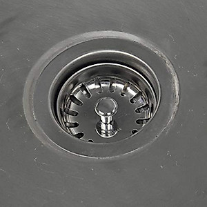 Danco 88275 3-1/4 inch Kitchen Sink Basket Strainer Splash Guard with Stationary Post, Stainless Steel