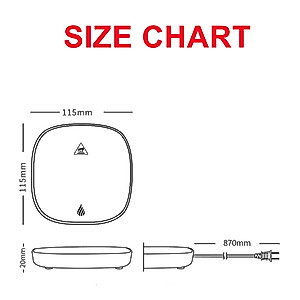 Viyee Oline, Coffee Mug Warmer,Smart Coffee Warmers for Office Desk, Gravity Sensor Mug Warmer Black