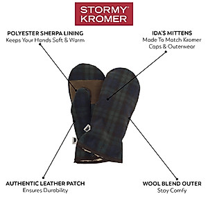 Stormy Kromer Ida’s Mittens - Winter Mittens for Women, Sherpa Lined Wool Gloves