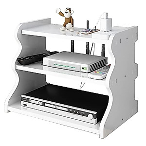 Catekro Router Rack TV Set-top Box Wall-Mounted Storage Box Free Punch Home Living Room Put Wireless WiFi Shelf