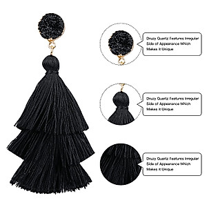 Hazms 9 Pairs Rattan Earrings for Women Lightweight Acrylic Geometric Statement Woven Earrings Handmade Straw Wicker Braid Hoop Drop Dangle Earrings