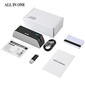 X6 BT Bluetooth Magnetic VIP Card Reader Writer USB 3 Tracks Swipe Encoder [Upgraded Version]