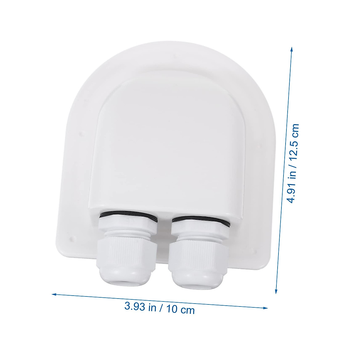 Yardwe 3pcs Dual Cable Entry Box Cable Gland Cable Entry Gland Holder Roof Wire Auto Wire Entry Gland Dual Holes Cable Entry Dual Hole Cable Entry Wire Cable Rv White Wiring Abs