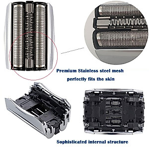 Suleto Series 8 83M Replacement Head Compatible with Braun Electric Shaver, 83M Series 8 Razor Head Replacement Shaving Blades Foil & Cutter Cassette for 8370cc, 8350s, 8320s, 8325s, 8340s, 8345s