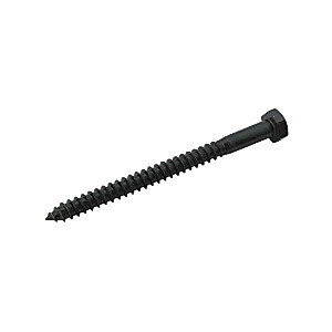 Renovators Supply Manufacturing Lag Bolts 4 in. Black Zinc Plated Steel Lag Screws with Hexagonal Head Pack of 10