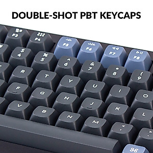 Keychron Q1 Wired Custom Mechanical Keyboard Knob Version, 75% Layout QMK/VIA Programmable with Hot-swappable Gateron G Pro Brown Switch Double Gasket Compatible with Mac Windows Linux - Version 2