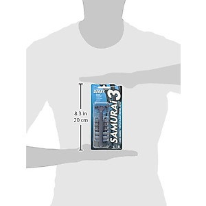 Derby Samurai 3 Triple Blade Non-Disposable Razor, 8 Ounce