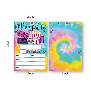 LoaHak Movie Birthday Decorations, Movie Party Celebration, Movie Night Invitations For Birthday. (088)
