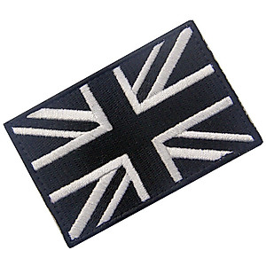 Tactical British Union Jack Embroidered Patch England Flag UK Great Britain Morale Applique Fastener Hook & Loop Emblem