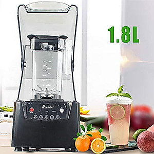 1.8L Professional Soundproof Blender 110V 2600W Multifunctional Smoothie Blender Mixer Commercial Smoothie Maker with Shield Quiet Sound Enclosure for Puree, Ice Crush, Shakes and Smoothies