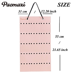 Baby Headband Organizer,Headband Holder for Baby Girl, Large Capacity Hair Bows Clips Hanging Organizer (Pink)