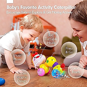 Baby Toys 6 to 12 Months - Musical, Sounds, Light up, Press & Go Baby Toys for 1 Year Old - Motor Skills Cause and Effect Toys for Babies 6-12 Months - 6 7 8 9 Month Old Baby & Toddler Toys Age 1-2
