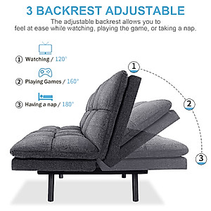 Opoiar FA-DGY-NEW Sofabed, Dark Grey