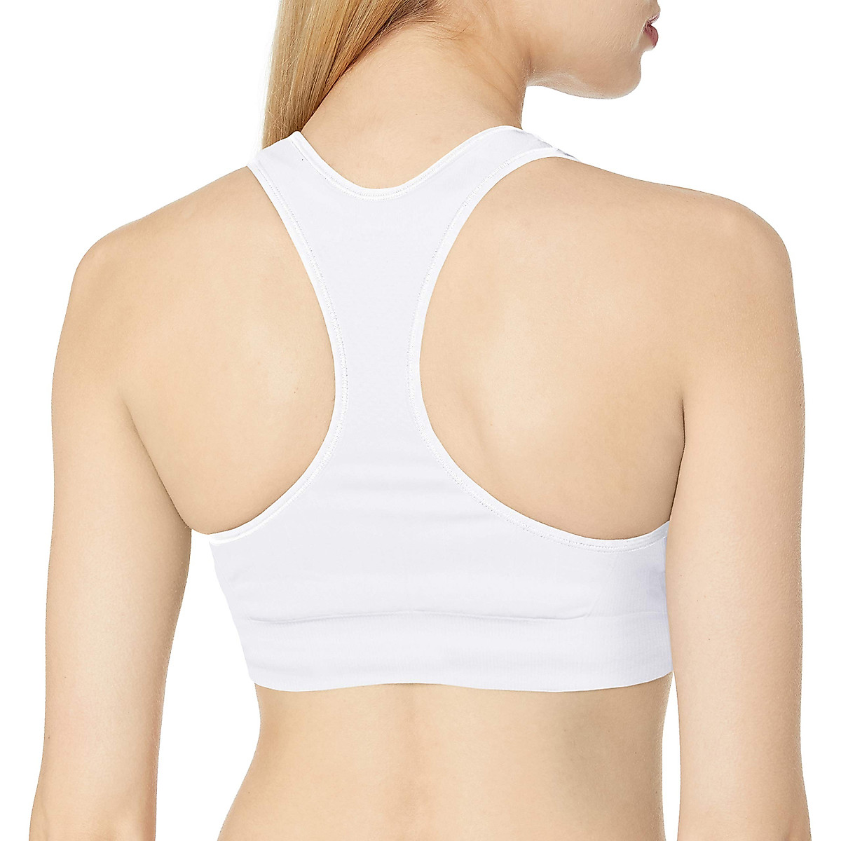 C9 Champion Women's Medium Support Seamless Racerback Bra, True White, M