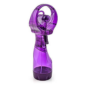 O2COOL Deluxe Handheld Battery Powered Water Misting Fan (Purple)
